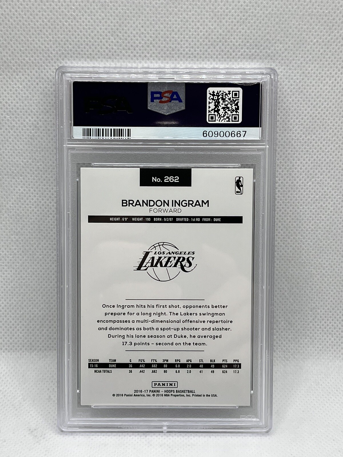 2016-17+Panini+NBA+Hoops+-+Rookies+%23262+Brandon+Ingram+%28RC%29 for ...