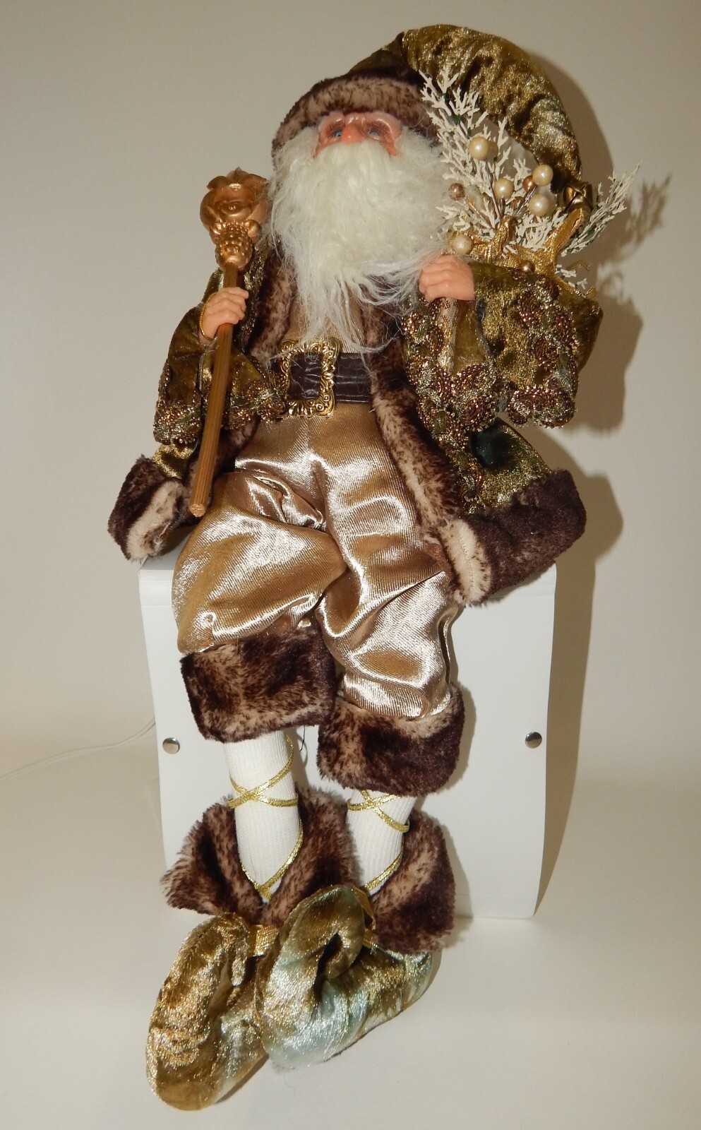 Elaborate Dressed Jester Santa Claus Shelf Sitter 21" Figurine | eBay