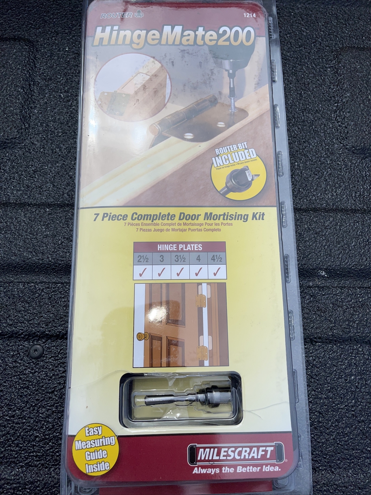 Milescraft HingeMate200 Ready To Use Drop-in Door Hinge Jig for Routers ...