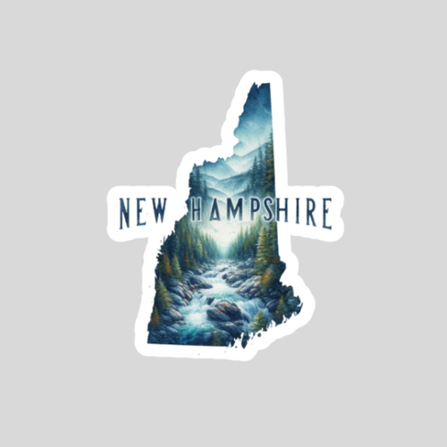 New Hampshire sticker vinyl decal state outline novelty laptop mug car ...