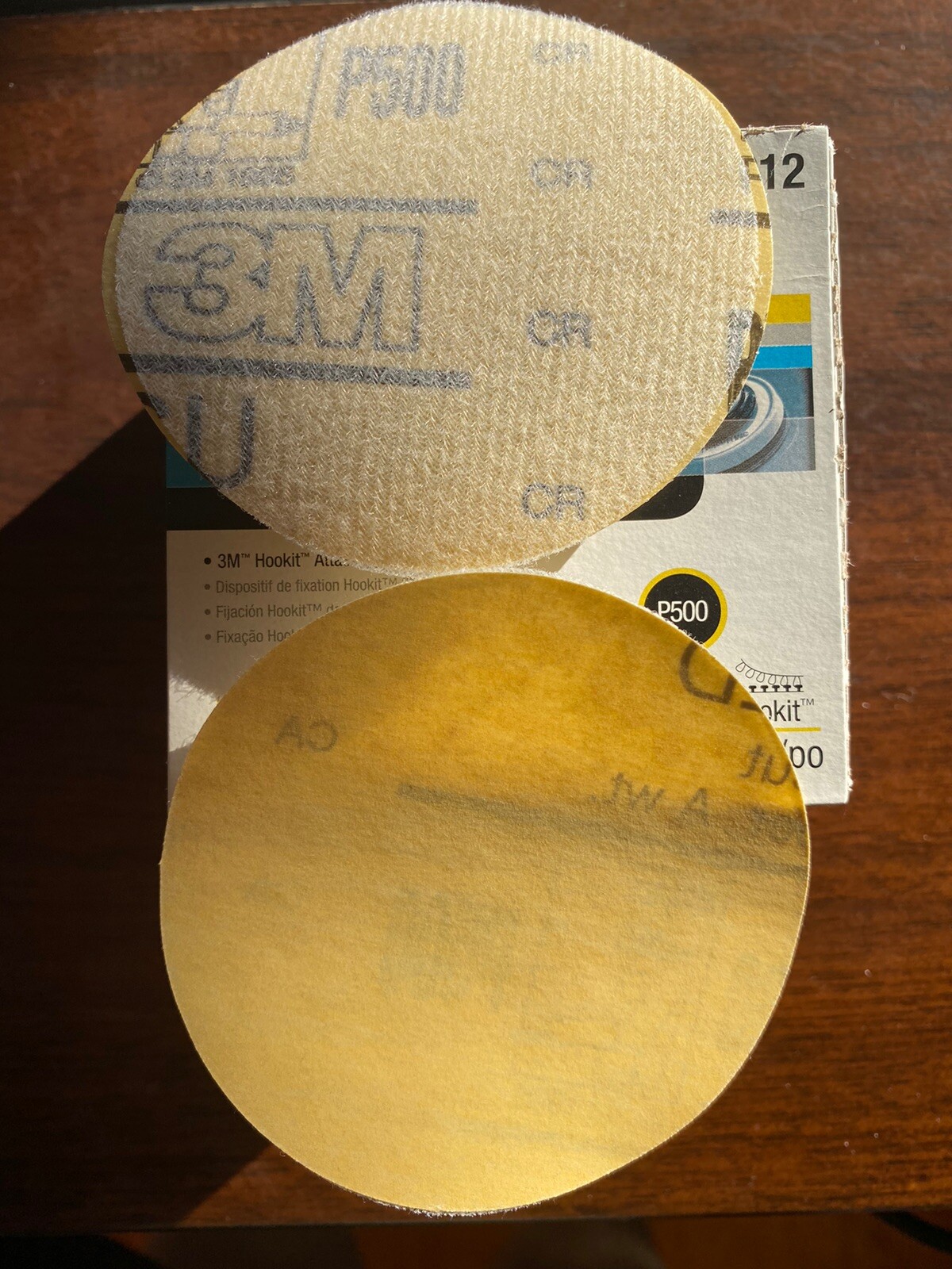 3M 00912 P500 Gold Abrasive 3" Disc Hookit DA Sandpaper, 3 in (1 Disc ...
