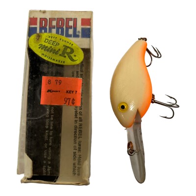 Vintage Rebel Deep mini R Crankbait - New In Box- Damaged box NEW OLD ...