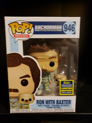 Funko Pop! Anchorman Ron With Baxter 2020 SDCC | eBay
