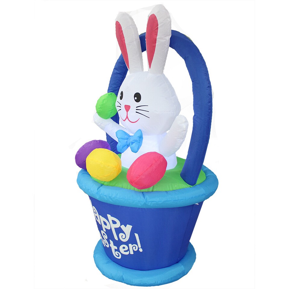 Easter Decorations Outdoor Inflatable Airblown Easter Bunny Easter Eggs ...