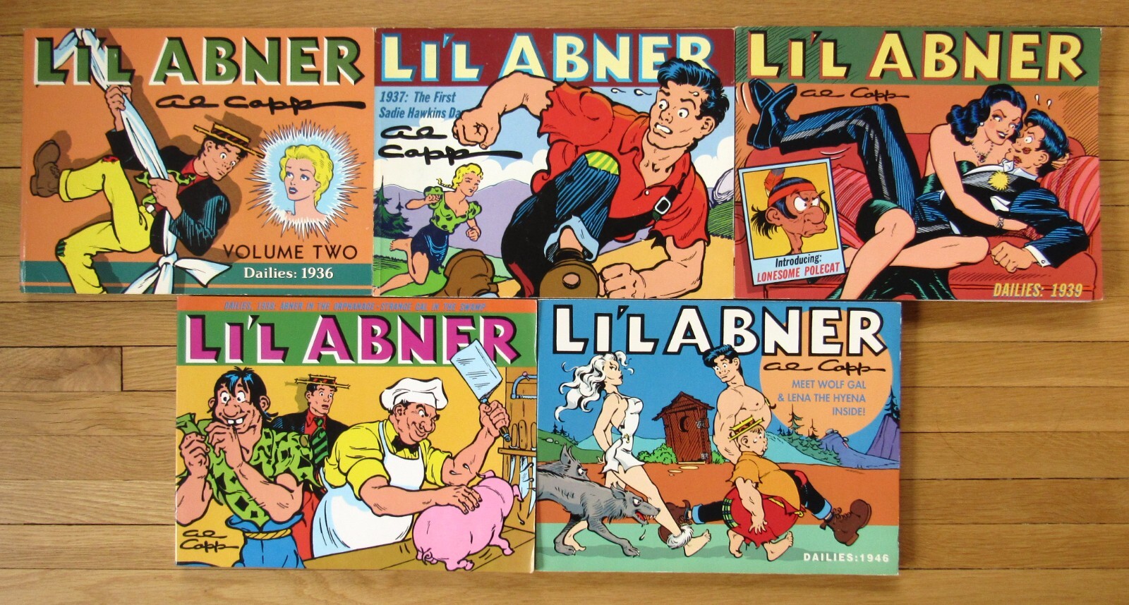 Lot 5 L'IL ABNER DAILIES Volumes 2 3 4 5 12 Al Capp PB L1 | eBay