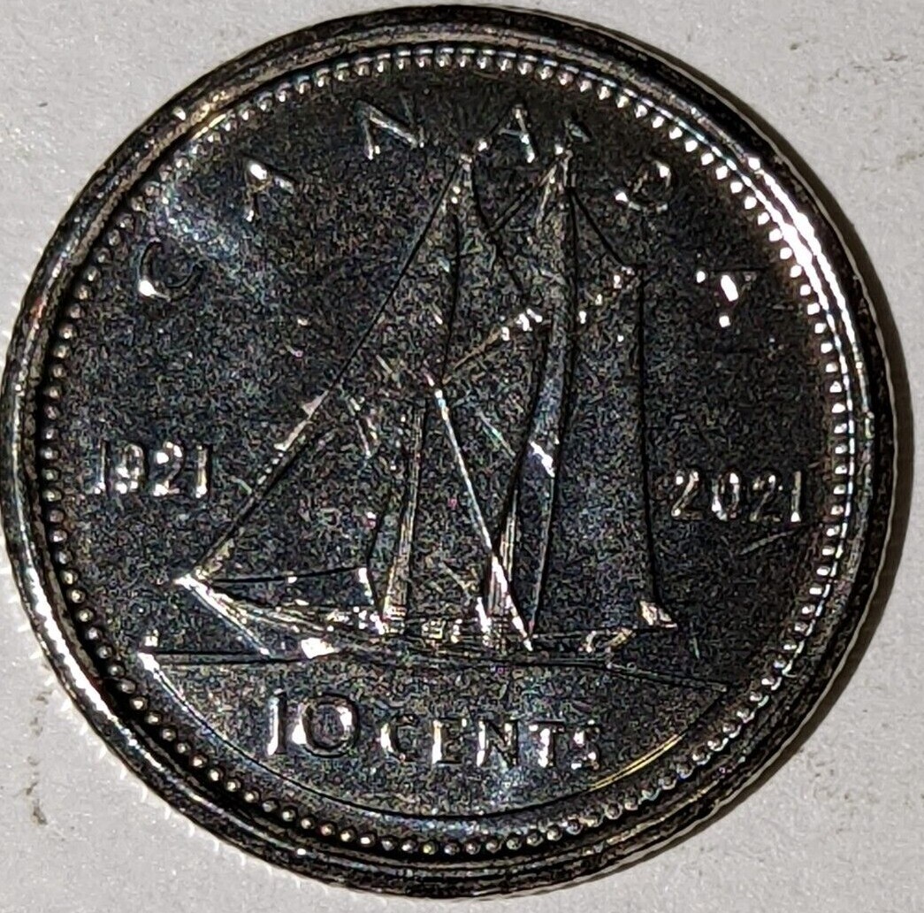 ***Rare***Canada 2021 10 Cents | Canadian Dime | New | Die Chip #253 | eBay