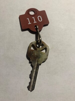 Vintage College Dorm room Hotel Motel Room Key Fob with Key #110 | eBay