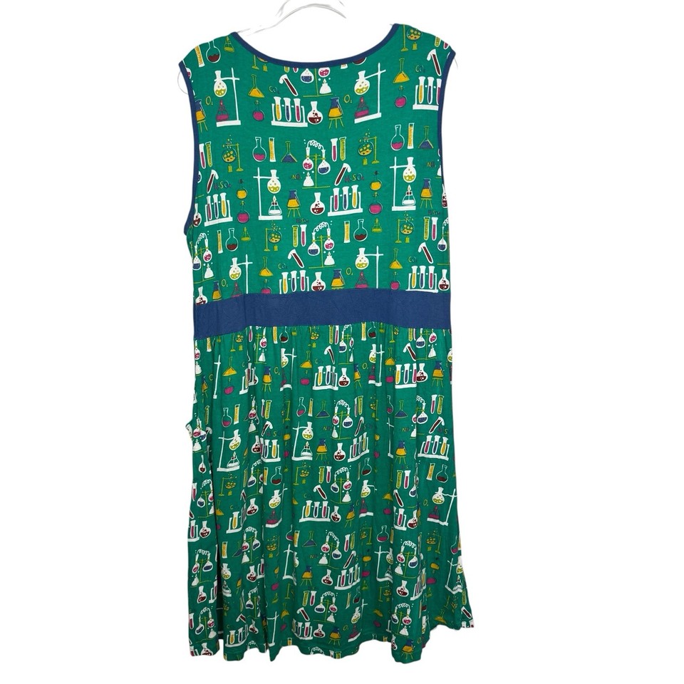 Svaha Size 2X Dress Chemistry Print 100% Organic Cotton Knit Sleeveless ...