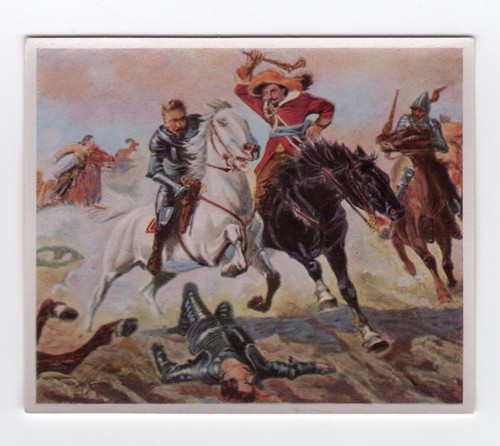 German History Trade Card. #35 Count of Tilly's escape Battle of Lech ...