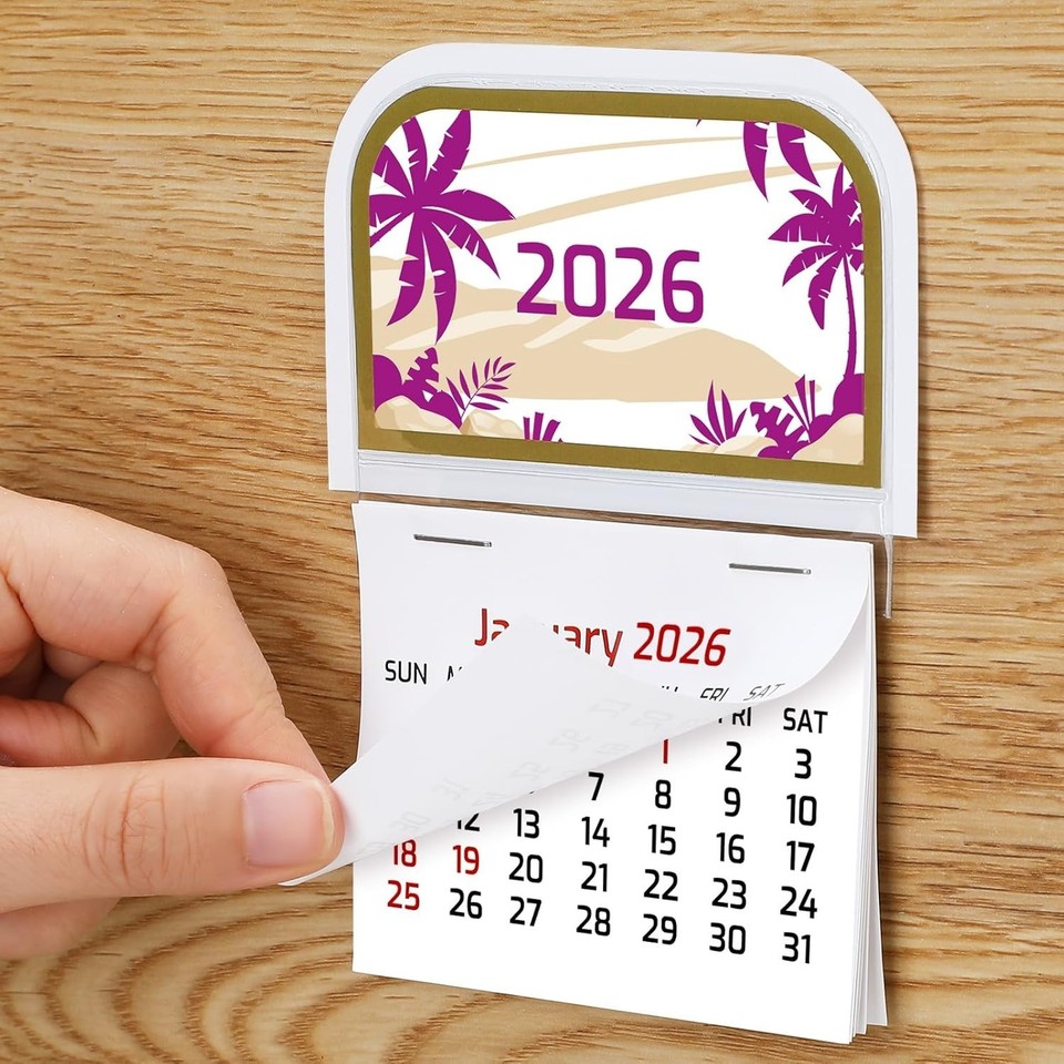 5 Pcs 2026 Mini Stick on Calendar Peel and Stick Calendar Small Wall ...