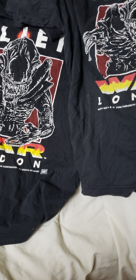 "ALIEN WAR LONDON" Theme Attraction Promo Shirt ALIENS MOVIE 1980s ...