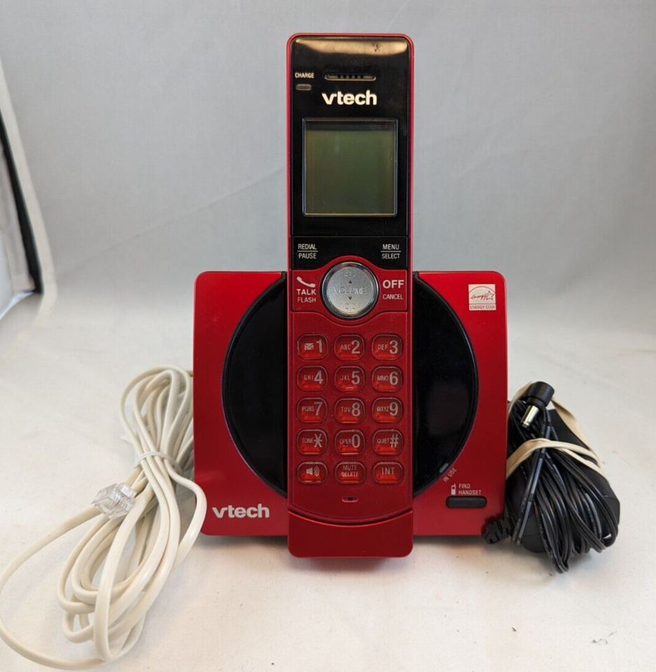 VTech CS6919-16 DECT 6.0 Cordless Phone with Caller ID and Handset Red ...