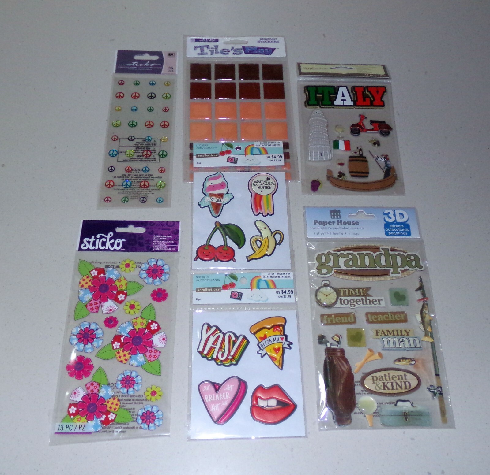 Lot of 3D Scrapbook Stickers - Recollections, Paper House, Sticko ...