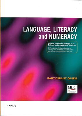 TAA Language Literacy Numeracy Elective: Participant Guide by MBC LIKE ...