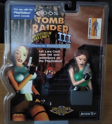 NEW Tomb Raider Laura Croft PlayStation PS1 Memory Card Collector's ...
