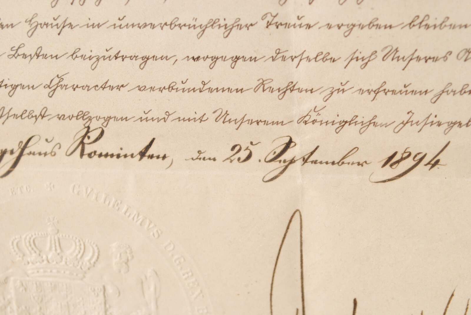 Kaiser Wilhelm II of Germany original hand signed autographed 1894 ...