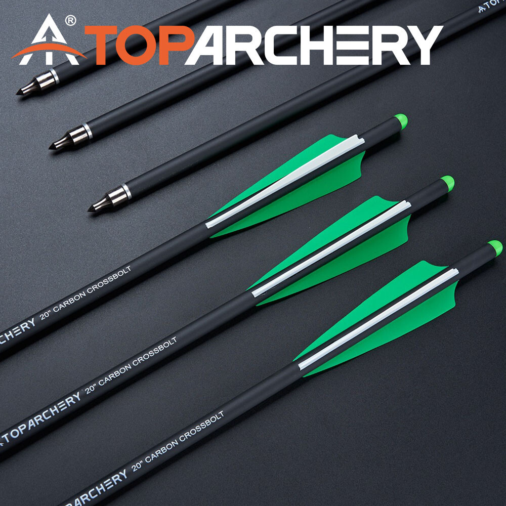 12pcs 18" Crossbow Bolts Arrows Screw-in Tips Half Moon Nock Archery ...