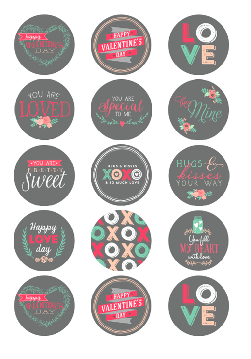 15 Valentine's Day Love Edible Icing Sheet Cupcake Toppers Decoration ...