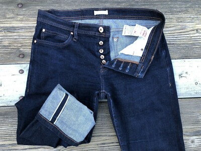 UB Unbranded Denim Jeans 32x33 UB122 Skinny Stretch Denim 11oz Selvage ...