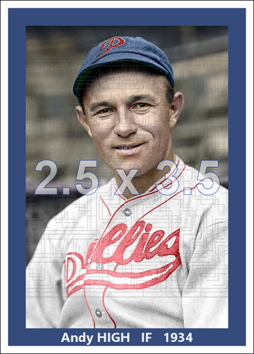 Andy High - 1934 Philadelphia Phillies - choose a style - colorized ...