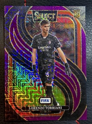 2024-25 Panini Select FIFA Mezzanine Lorenzo Torriani #143 Purple Mojo ...