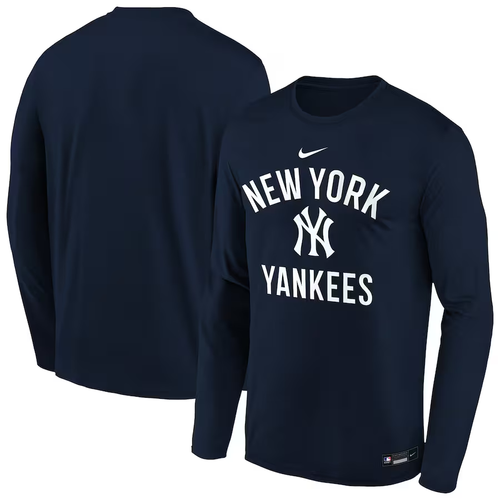 Nike MLB Authentic Collection New York Yankees Long Sleeve Shirt L | eBay