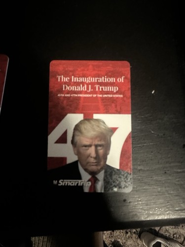Limited Edition President Trump Inauguration DC Metro Smart Trip card ...