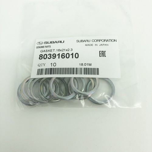 Subaru 2011 to 2021 Oil Pan Crush Washers 16mm 803916010 Genuine Plug ...