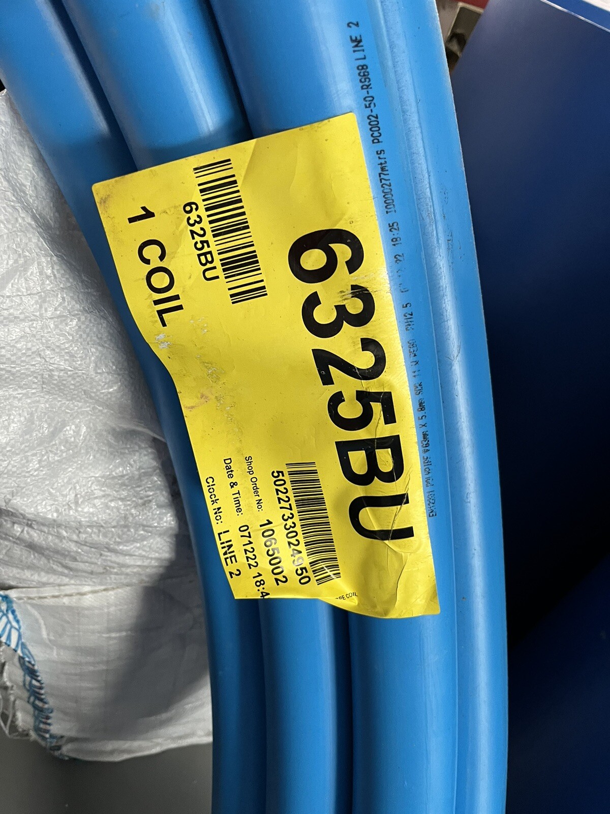 Blue mdpe plastic mains water pipe 12.5 Bar 25 Metres 25mm X 63mm | eBay UK