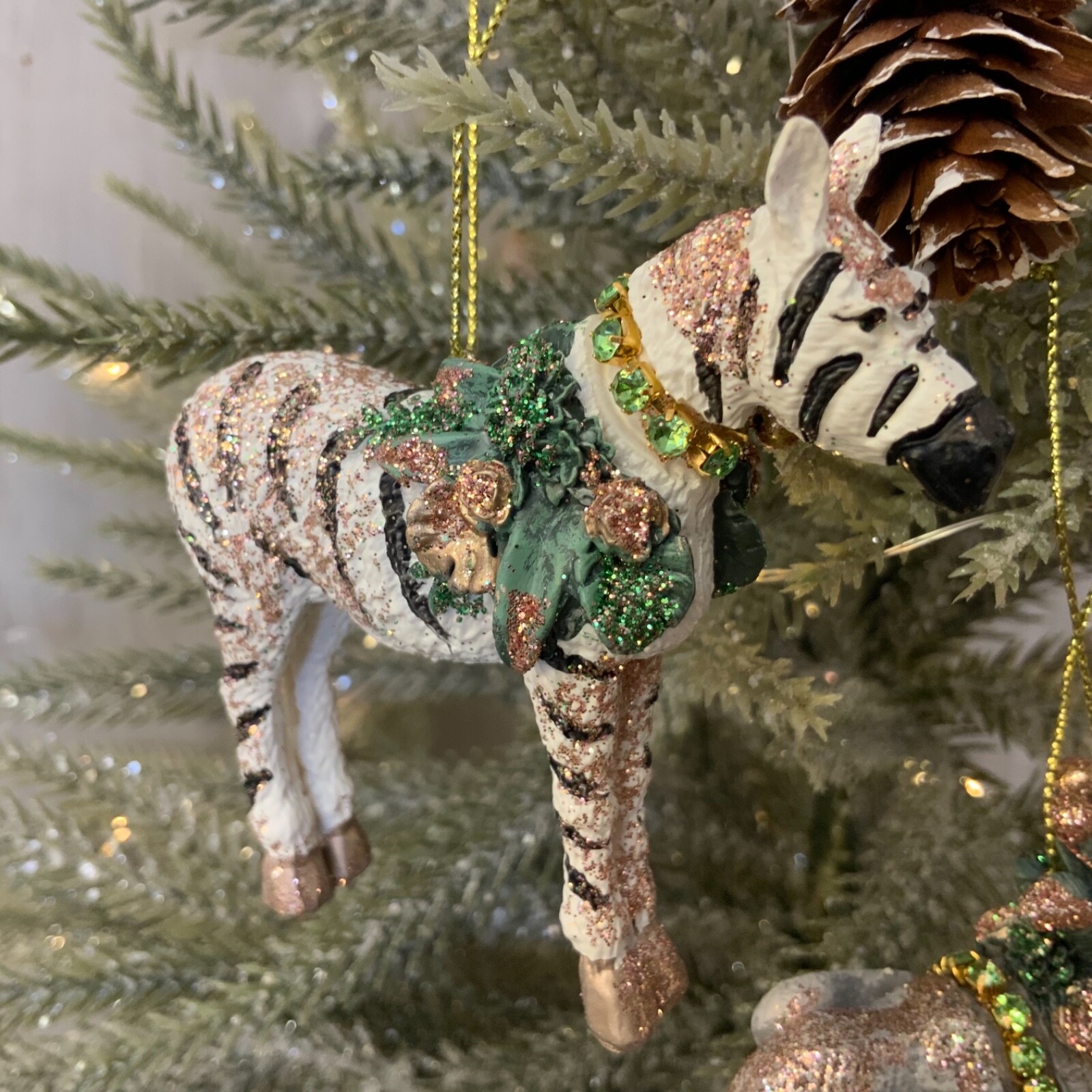 Jungle Animal Hanging Christmas Tree Decoration Gisela Graham Tiger ...