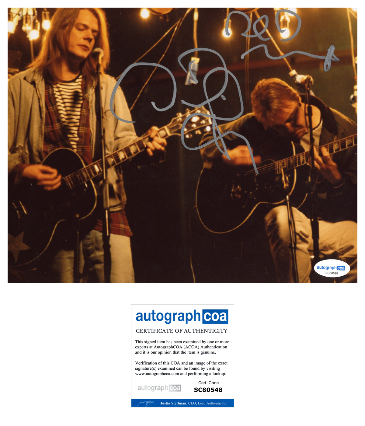 * SOUL ASYLUM * signed 8x10 photo * DAVE PIRNER & DAN MURPHY * ACOA * 3 ...