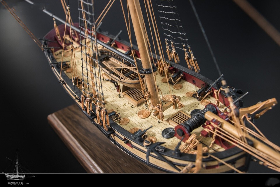 HMS Lady Nelson/ Tula 1830 Scale 1:64 530mm 20.8" Wood Ship Model Kit ...