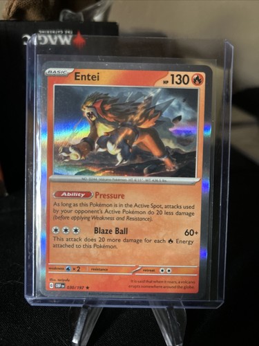 Pokemon Entei 30/197 Holo Rare Obsidian Flames LP / Pack Fresh New | eBay