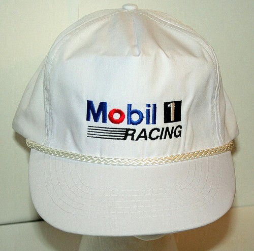 Vtg Mobil Oil Mobil 1 One Racing Engine Oil Company NASCAR Captains Hat ...