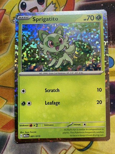 Sprigatito 001/015 McDonald’s Match Battle Holo Rare Promo Pokémon TCG ...