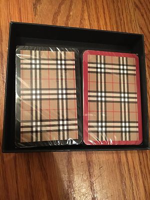 Burberry Poker Playing Cards Double Deck RARE ITEM Great Holiday Gift ...