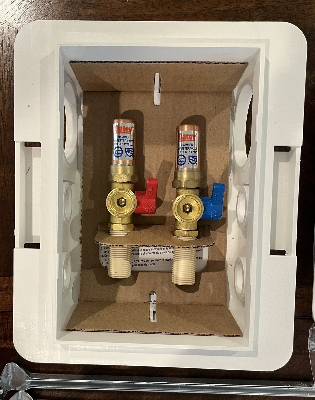 Oatey 38478 Fire Rated Washing Machine Outlet Box With Hammer Stops & 1 ...