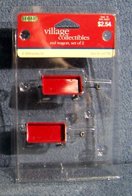 Lemax - Red Wagon - Village Collection - 44175 - Set of 2 - Figurines ...