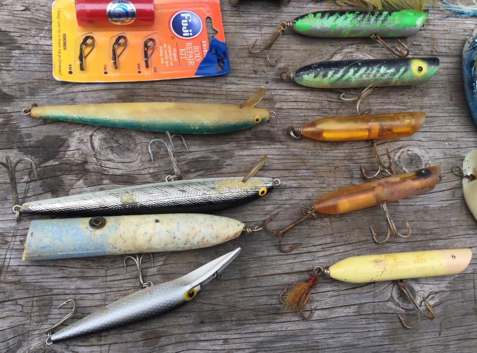 Fishing Gear Lot New To Vintage Plugs Spoons Spinners Shrimp Fly ...