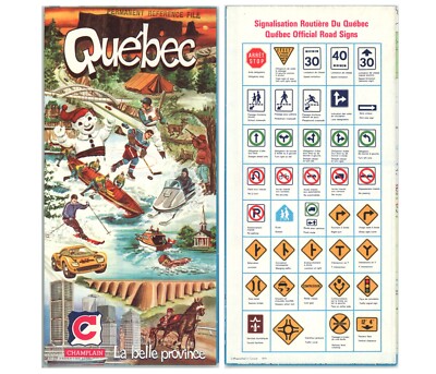 Vintage 1970 Quebec, Canada (La Belle Province) Road Map – Champlain ...
