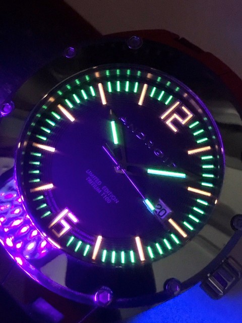 Android Ad671 Tritium T100 Black PVD Stainless Steel 48mm Automatic Men ...