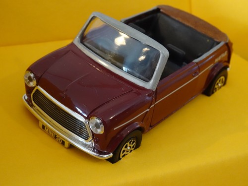 CORGI TOYS ROVER MINI MAYFAIR MAROON CONVERTIBLE CAR MODEL CODE 3 C330 ...