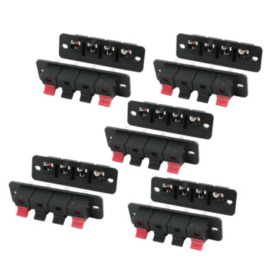 10Pcs PCB Mount 1 Row Vertical 4 Position 4 Pin Speaker Terminal ...