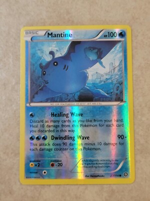 2016 POKEMON XY STEAM SIEGE MANTINE REVERSE HOLO GAME TRADING CARD | eBay
