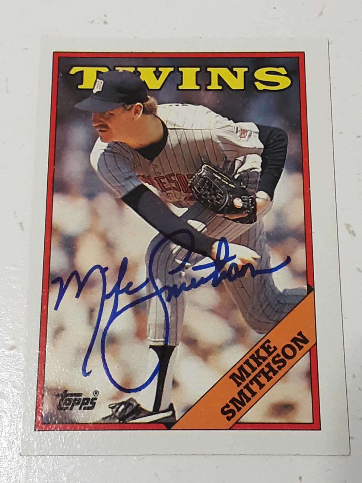 Mike Smithson Minnesota Twins 1988 Topps Autograph Card #554 READ ...