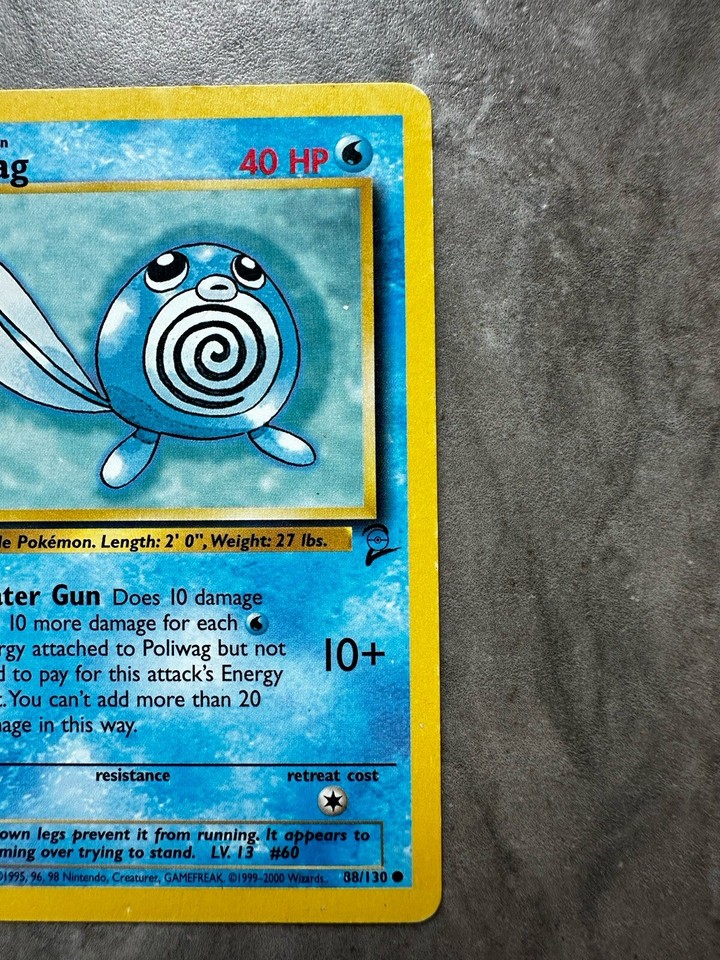 Pokémon TCG Poliwag Base Set 2 88/130 Regular Unlimited Common | eBay