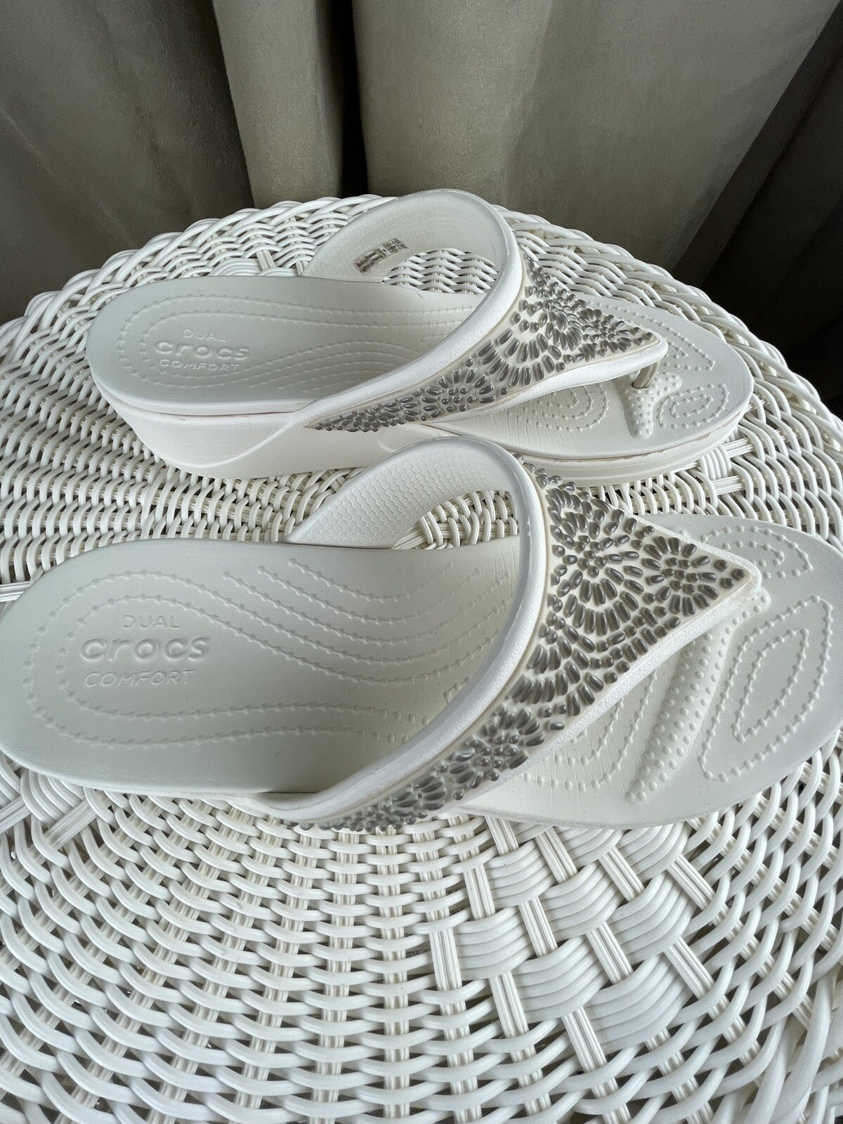 Crocs Monterey Diamante Wedges Flip Flop Sandals Sz. … - Gem