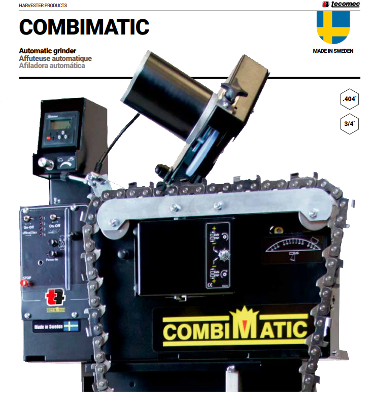 Tecomec Combimatic Automatic Chain Grinder Sharpener 3/4" & .404 ...