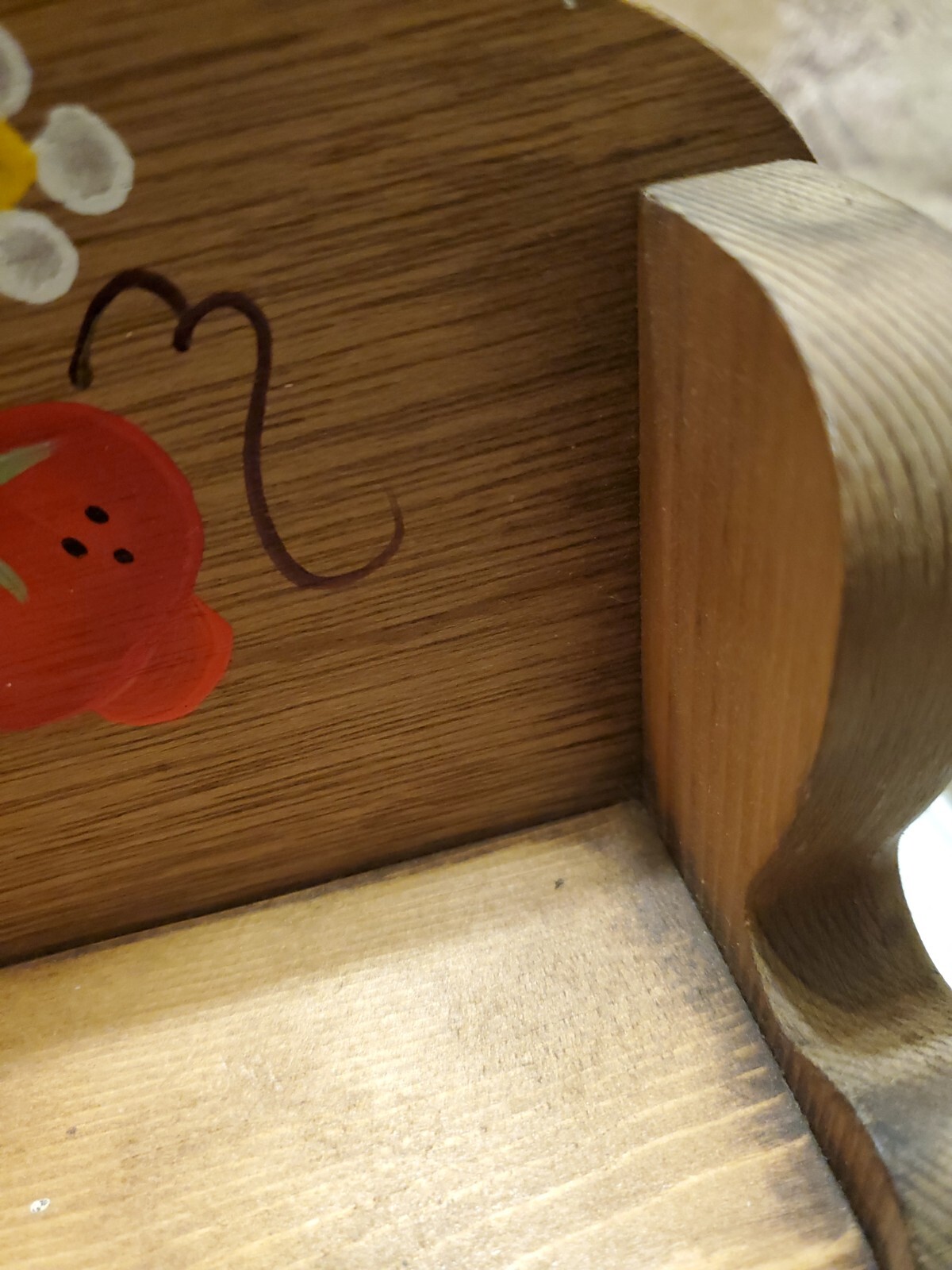 Vintage Hand Painted Wooden Bench Strawberries | eBay