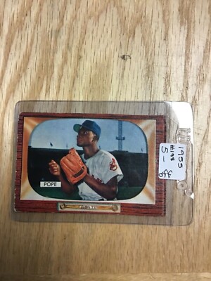 1955 Bowman Baseball Dave Pope Cleveland Indians Card #198 | eBay